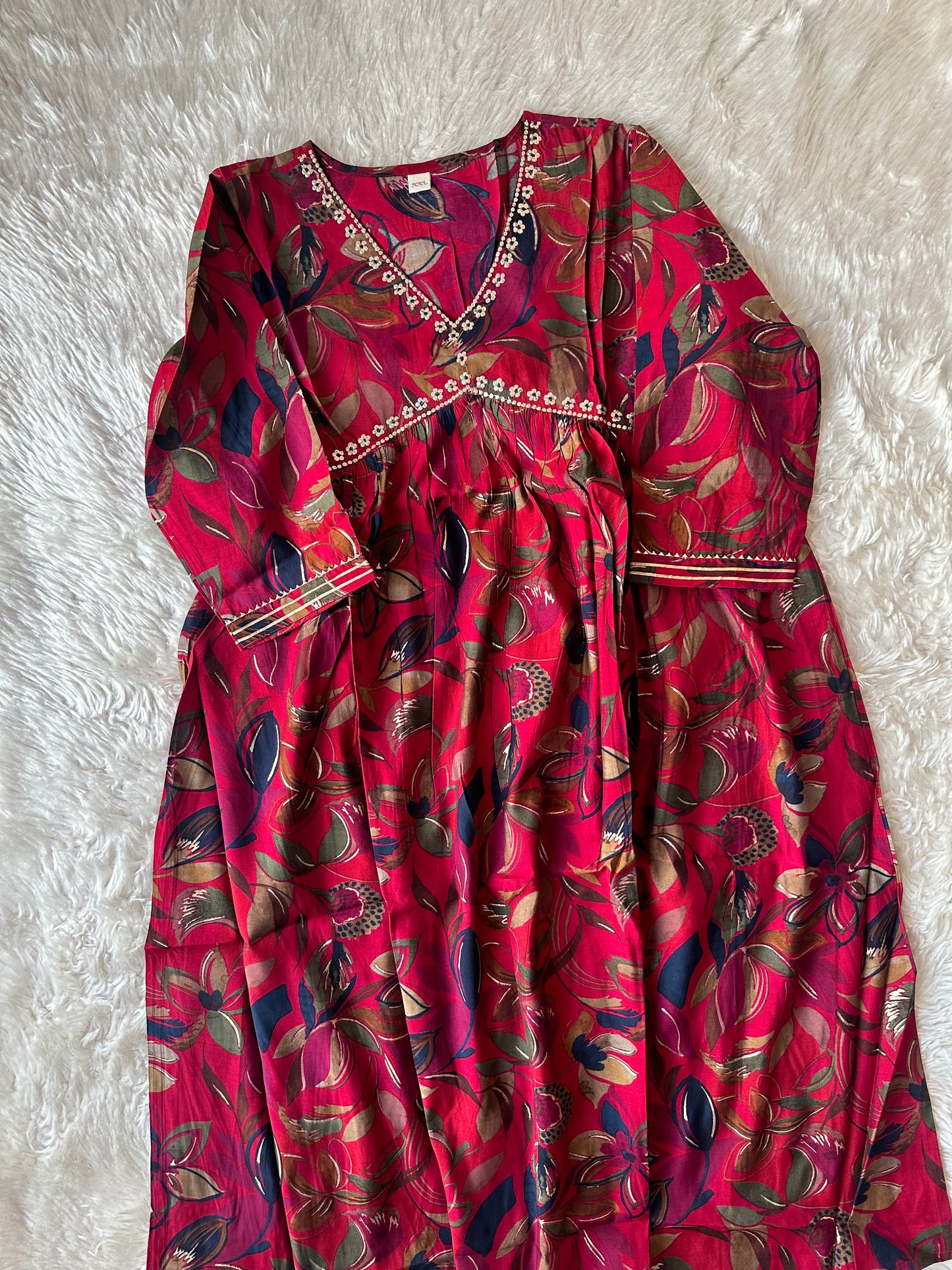 Pure Muslin Silk Alia Pattern kurti – Shipra Collection